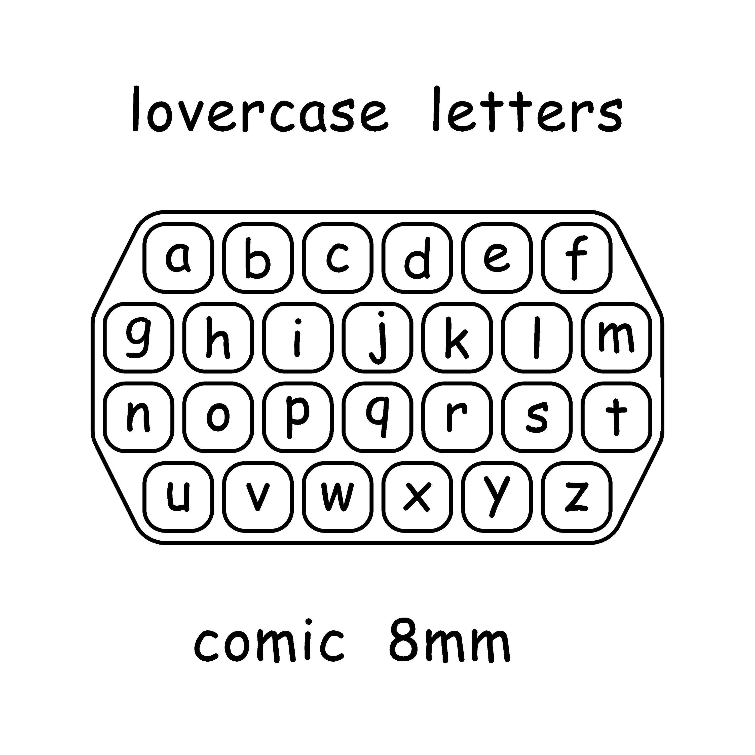 Mini Comic Typewriter Alphabet Stamps: Epoxy Clay Stamps - Etsy