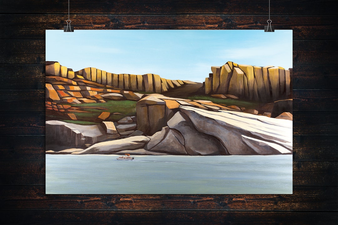 Yellow Cliffs bartlett Lake, AZ Poster Art Print - Etsy