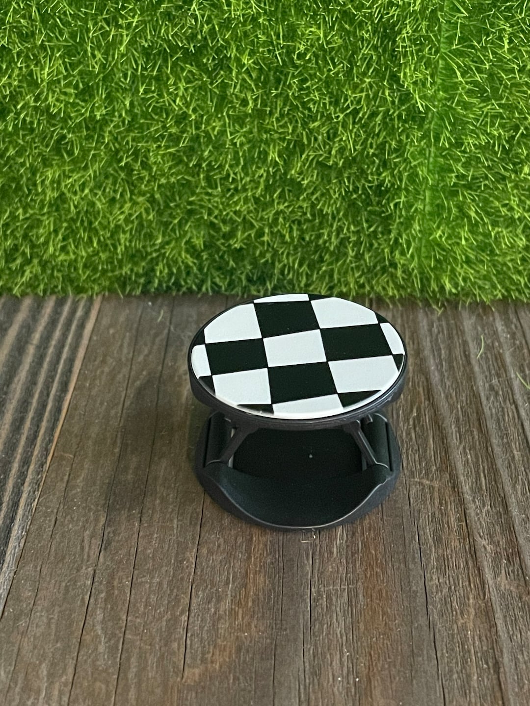 Phone Pop Out Holder Checkered Print - Etsy