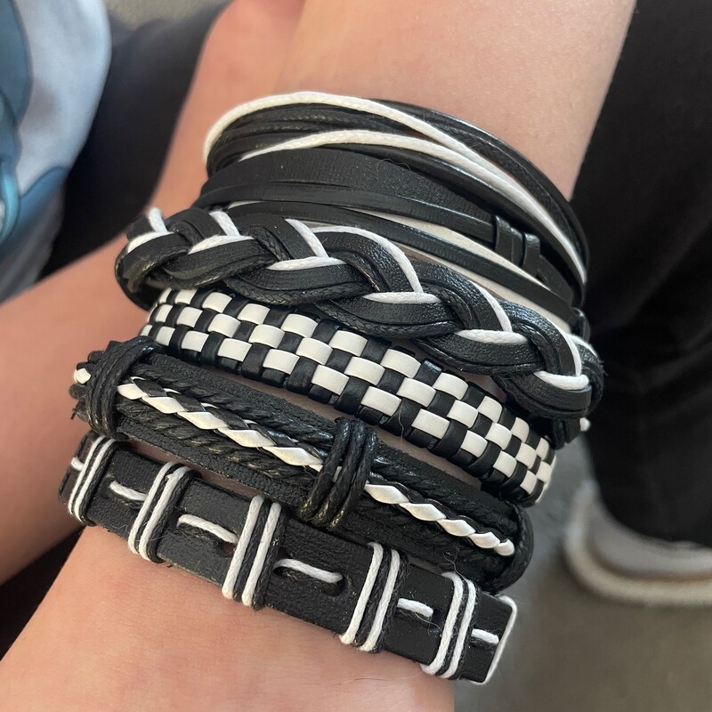 Black White Bracelet - Etsy