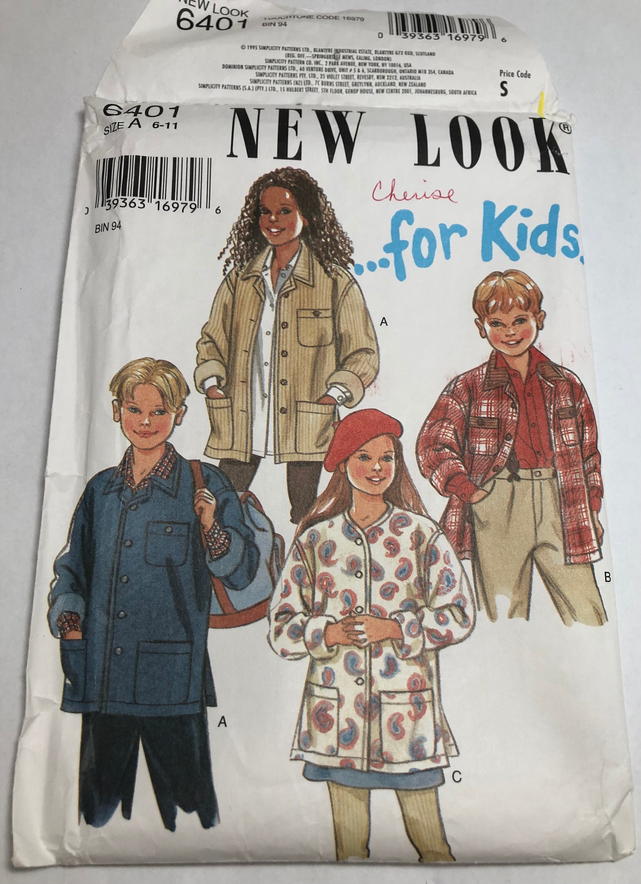 Simplicity New Look 6401 ©1995 Children's Button Down - Etsy