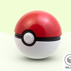 Pokéball STL From Pokémon With Detailed Interior STL File for 3D ...