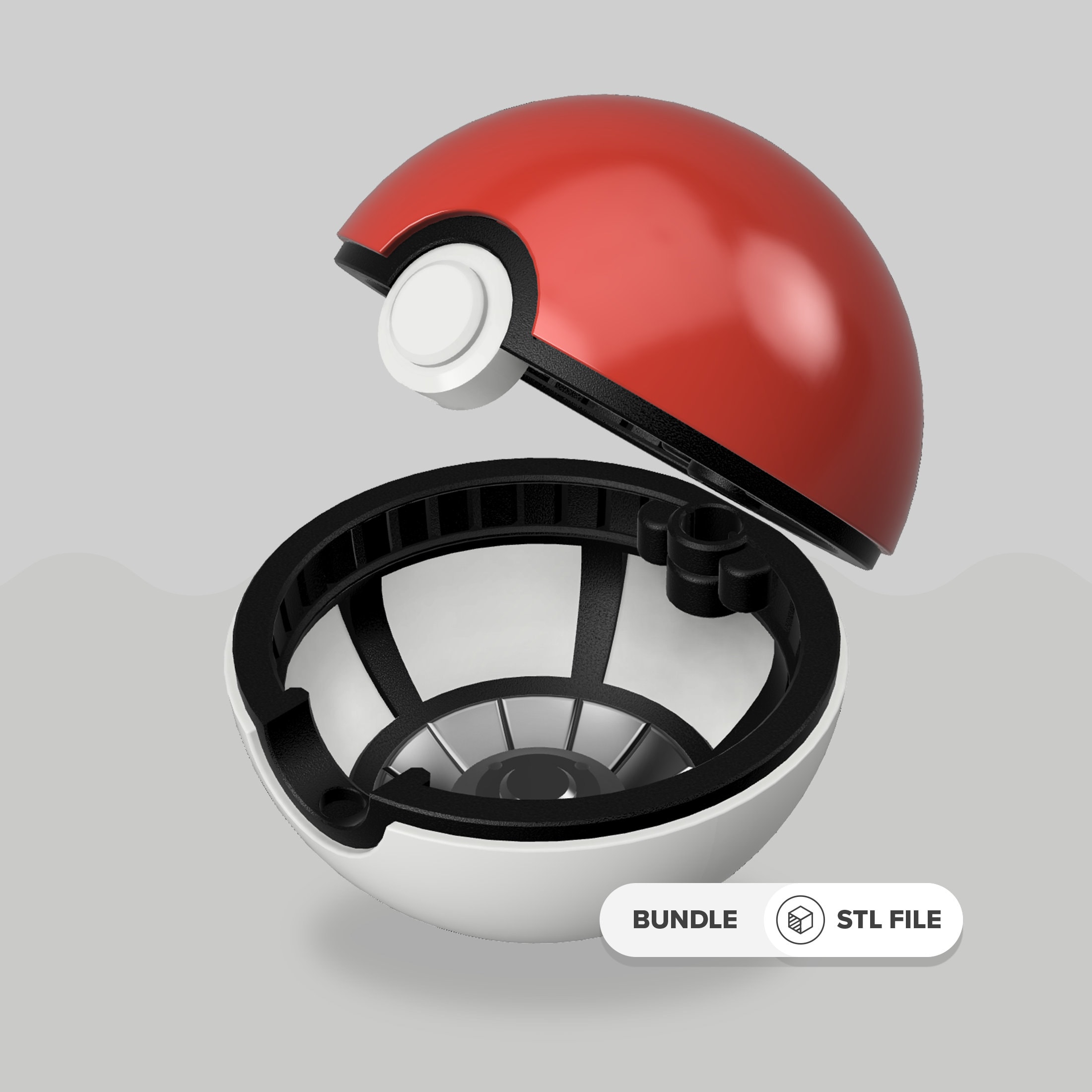 Pokéball STL From Pokémon With Detailed Interior | STL File for 3D ...