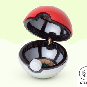 Pokéball STL From Pokémon With Detailed Interior STL File for 3D ...