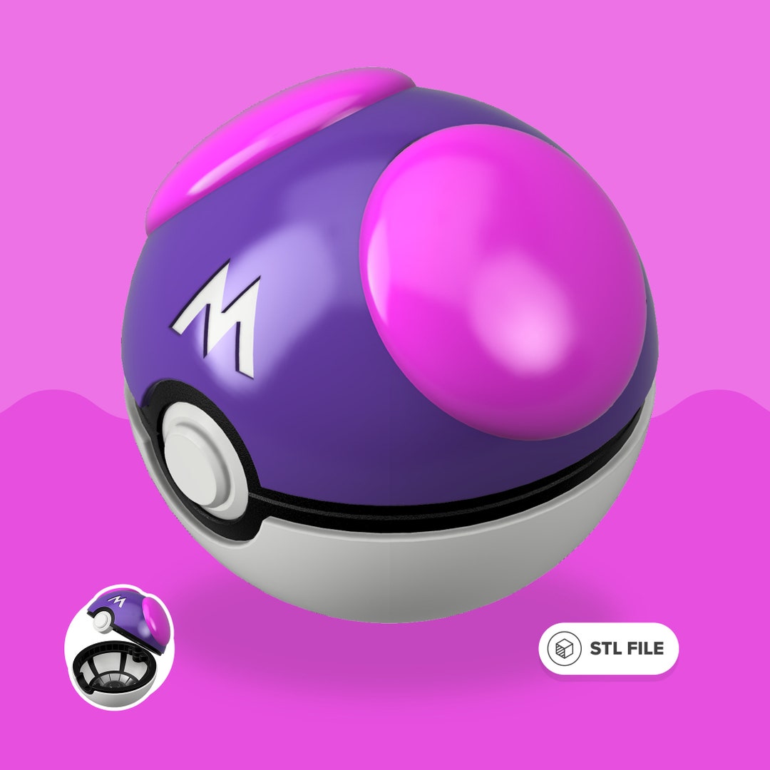 Master Ball Pokéball STL From Pokémon With Detailed Interior | STL File ...