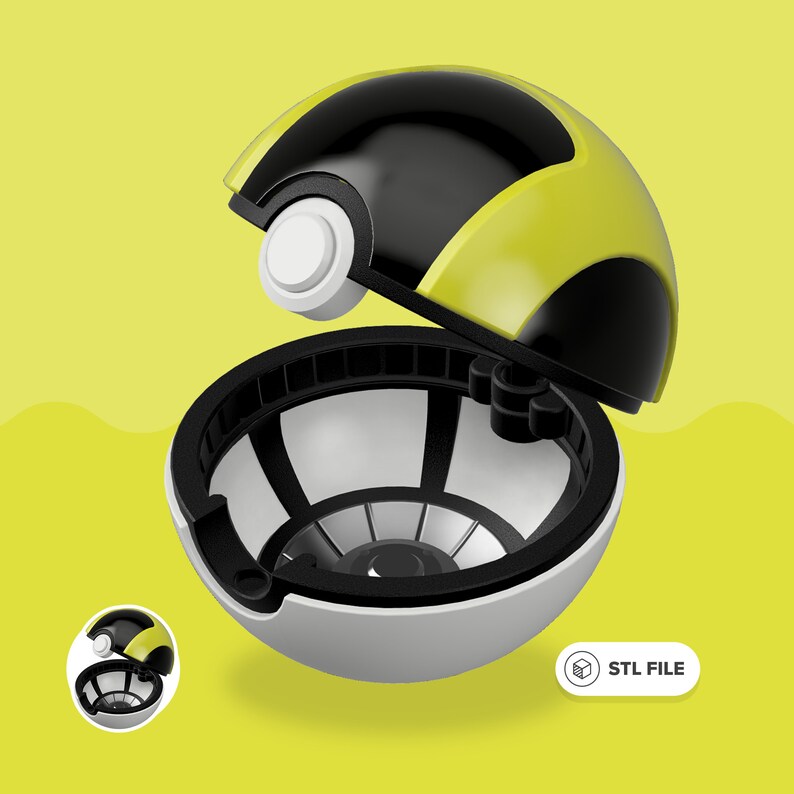 Ultra Ball Pokéball STL From Pokémon With Detailed Interior | STL File ...