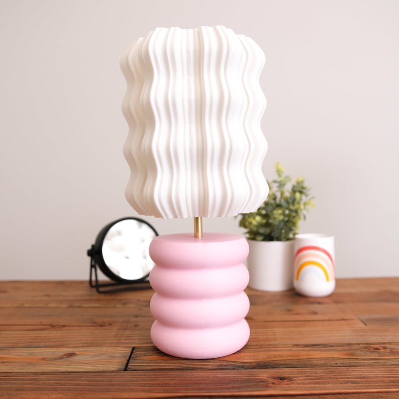 AUDREY CLASSIC Wavy Lamp | Bubble Desk Lamp | 3D Printed Mushroom Light ...