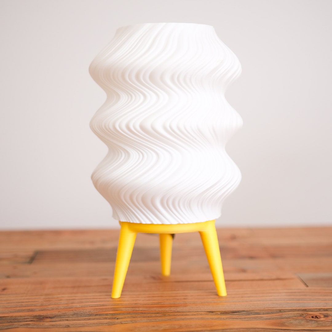 JEAN Squiggle Table Lamp | Made by Morii - Sunrise Yellow - Etsy