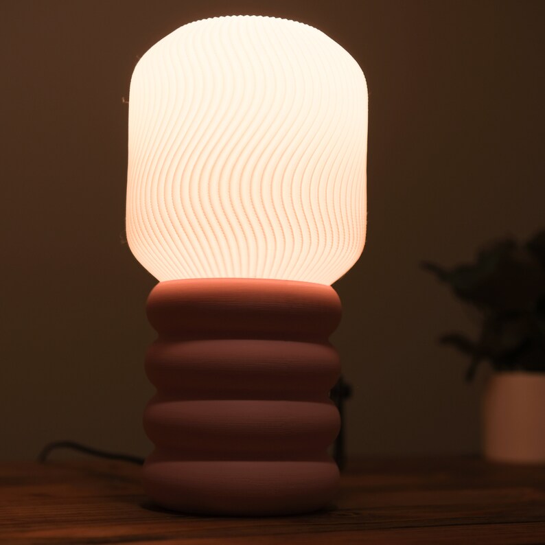 JANE Modern Lamp | Made by Morii - Soft Pink - Etsy