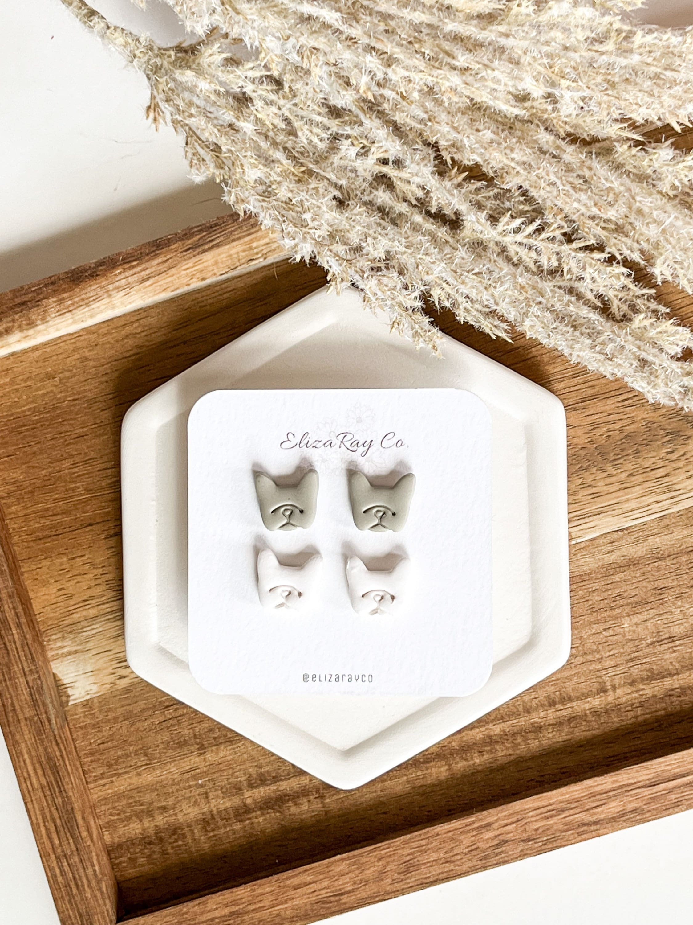 Animal Stud Pack Cat Stud Pack Paw Print Studs Dog Studs Clay Stud ...