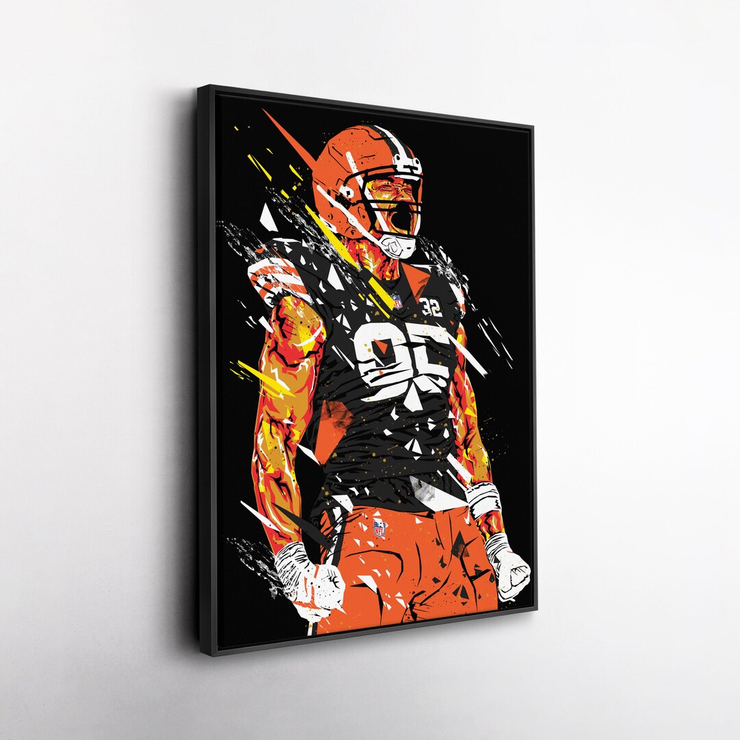 Myles Garrett Pop Art Canvas Print – Cleveland Browns Wall Decor – NFL ...