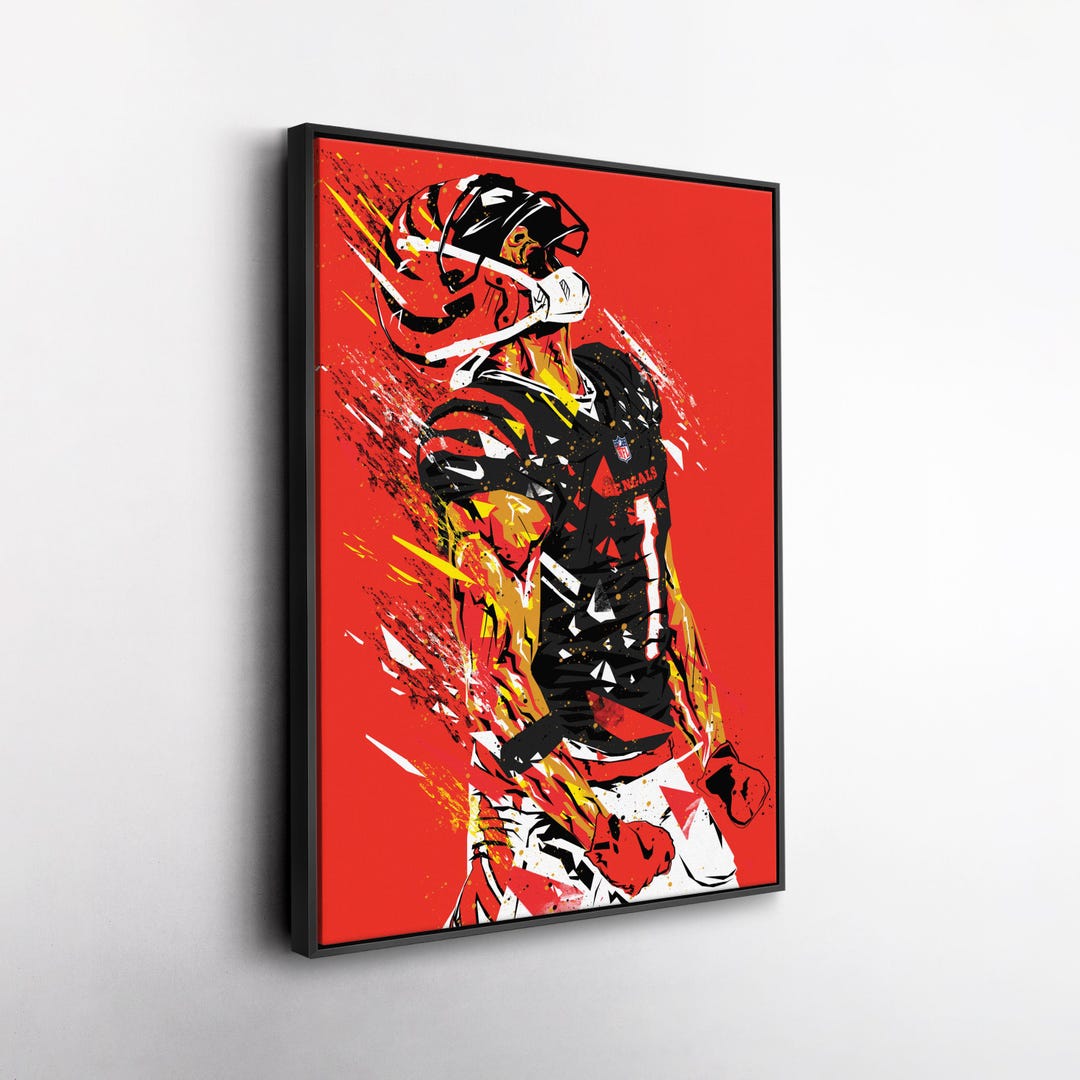 Ja'marr Chase Pop Art Canvas Print – Cincinnati Bengals Wall Decor ...
