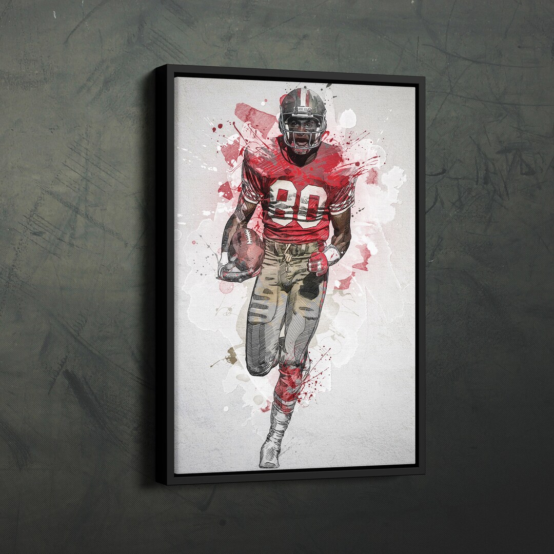 Jerry Rice Poster San Francisco 49ers Football Framed Wall Art Home ...