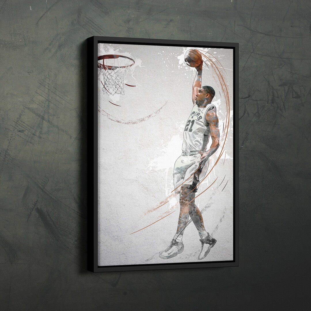 Tim Duncan Poster Dunk San Antonio Spurs NBA Framed Wall Art Home Decor ...