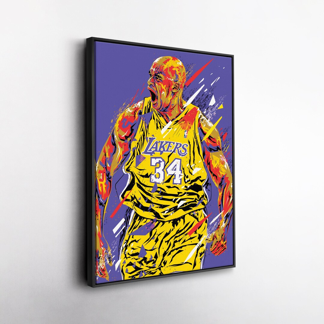 Shaquille O'neal Pop Art Canvas Print – Los Angeles Lakers Wall Decor ...