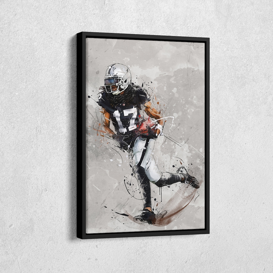 Davante Adams Poster Las Vegas Raiders NFL Canvas Wall Art Home Decor ...