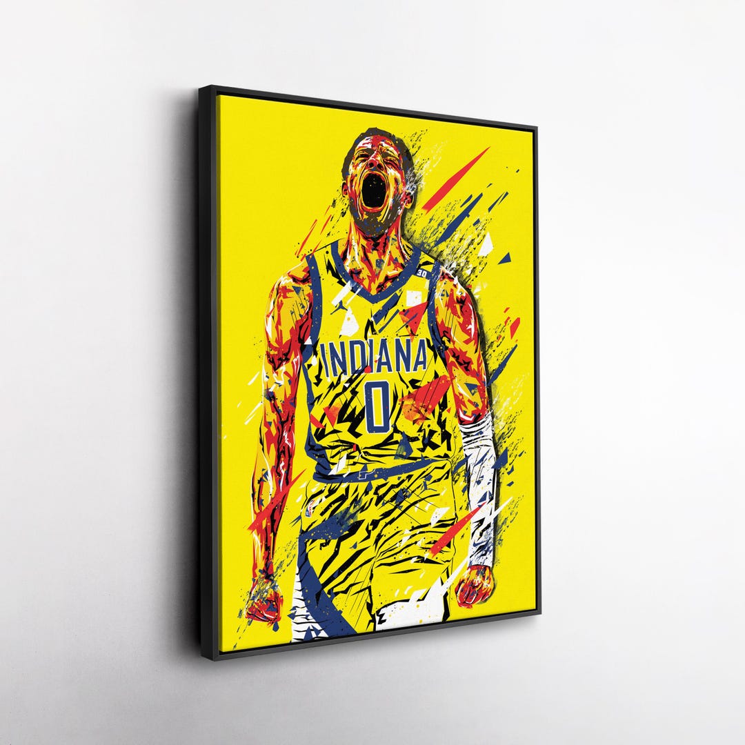 Tyrese Haliburton Pop Art Canvas Print – Indiana Pacers Wall Decor ...
