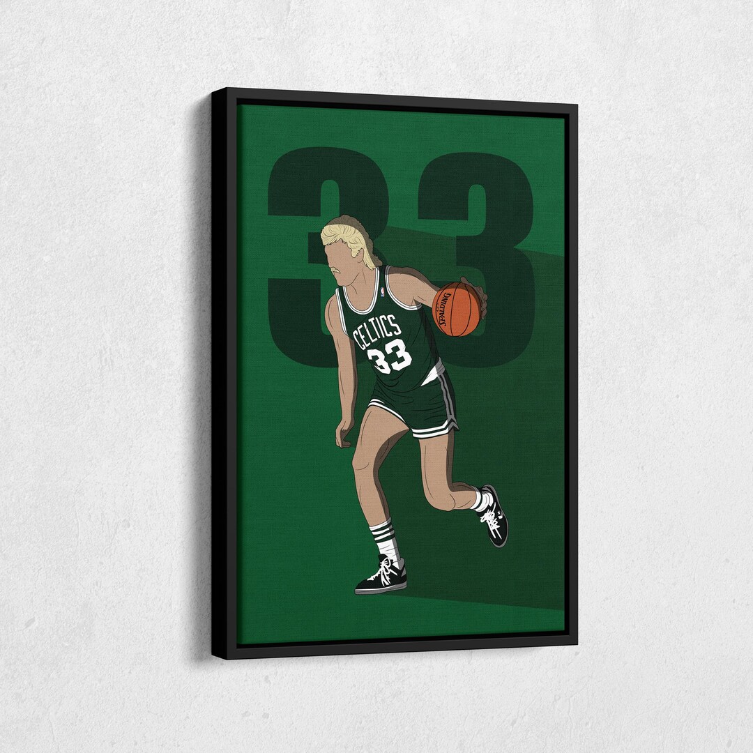 Larry Bird Canvas Art Boston Celtics NBA Canvas Wall Art Print Kids ...