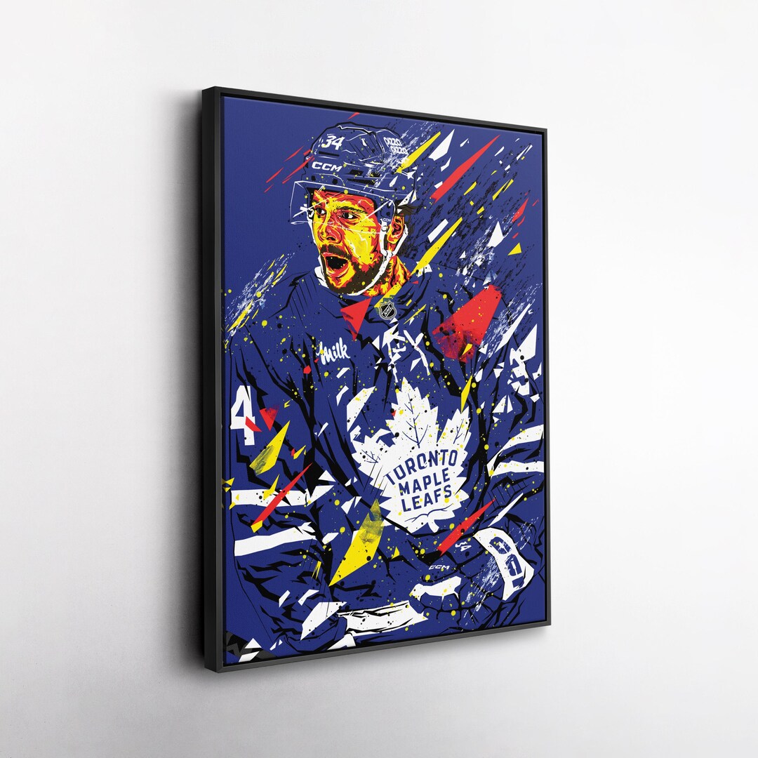 Auston Matthews Pop Art Canvas Print – Toronto Maple Leafs Wall Decor ...