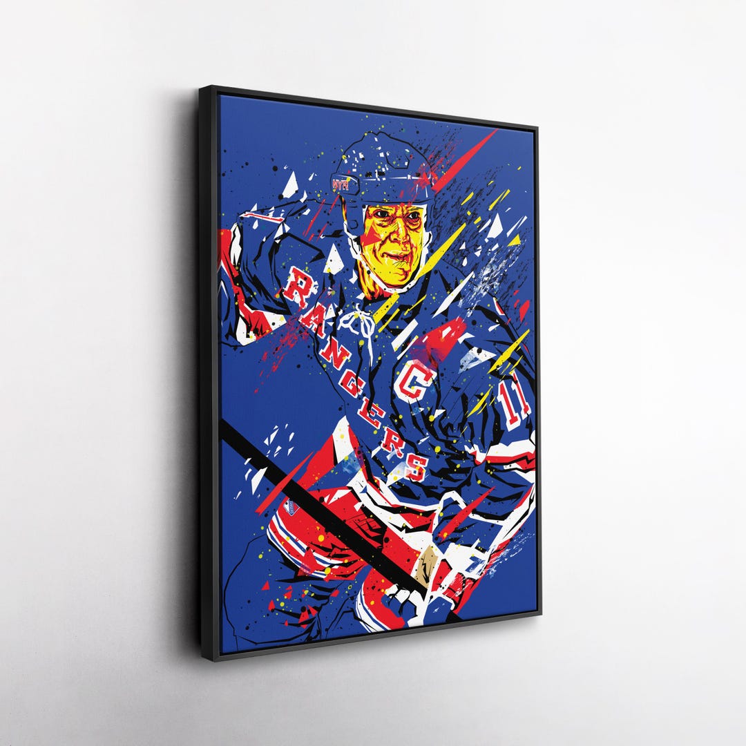 Mark Messier Pop Art Canvas Print – New York Rangers Wall Decor – NHL ...