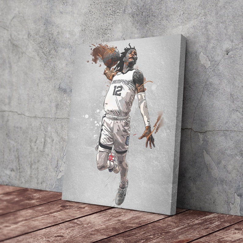 Ja Morant Poster Dunk Memphis Grizzlies NBA Framed Wall Art - Etsy