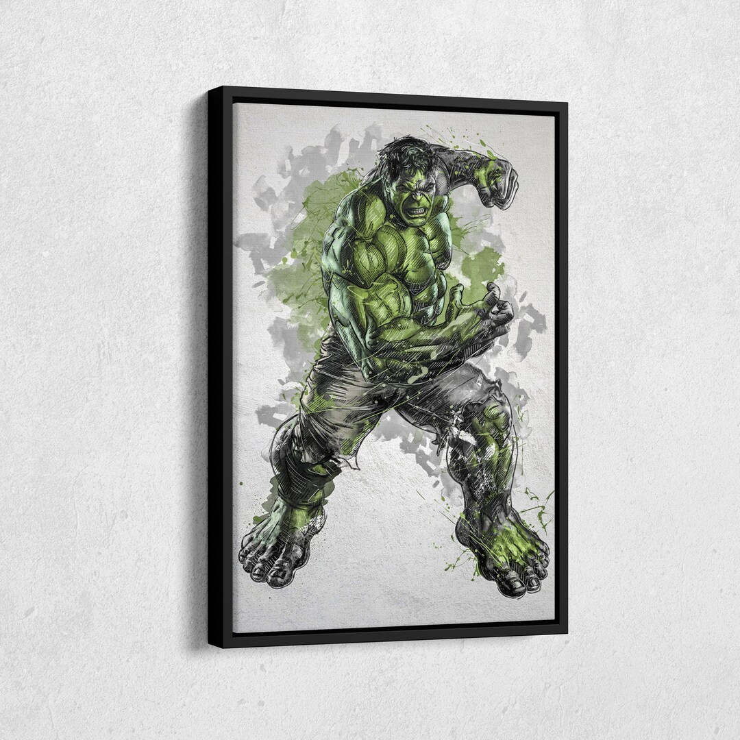 Hulk Poster Marvel Comics Framed Wall Art Home Decor Canvas Print ...