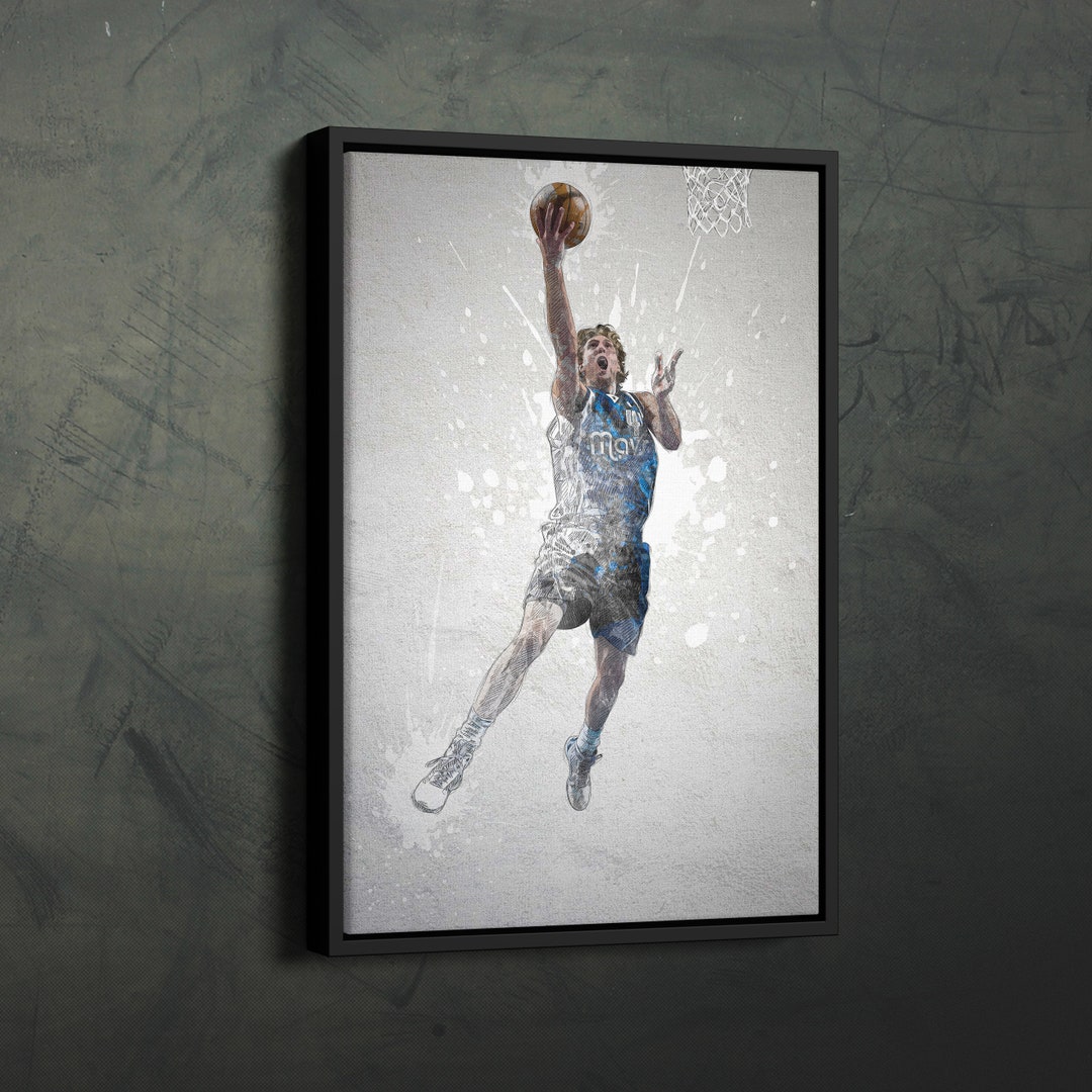 Dirk Nowitzki Poster Dallas Mavericks NBA Framed Wall Art Home Decor ...