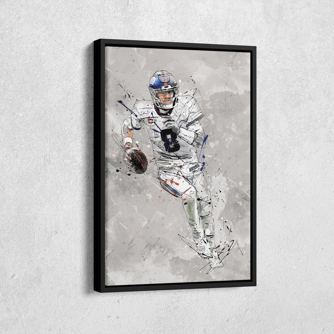 Daniel Jones Poster New York Giants NFL Canvas Wall Art Home Decor ...