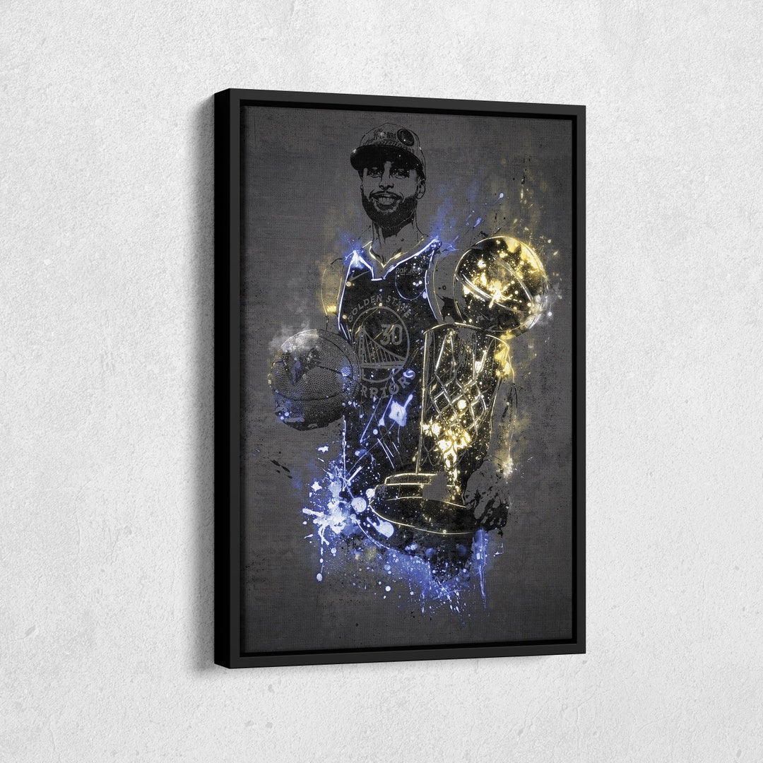 Stephen Curry Neon Splash NBA Champion Poster MVP Golden State Warriors ...