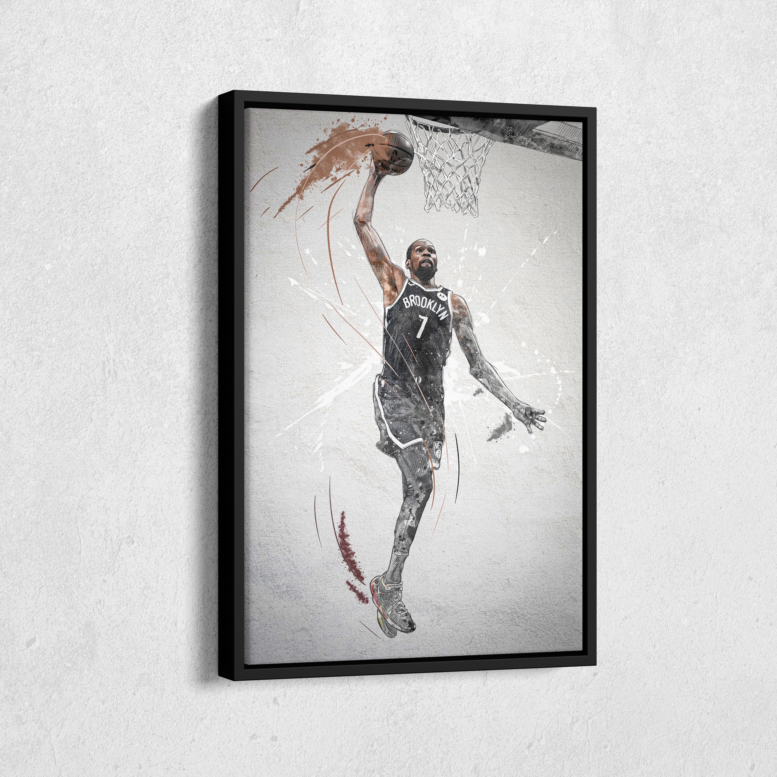 Kevin Durant Drawing Dunk