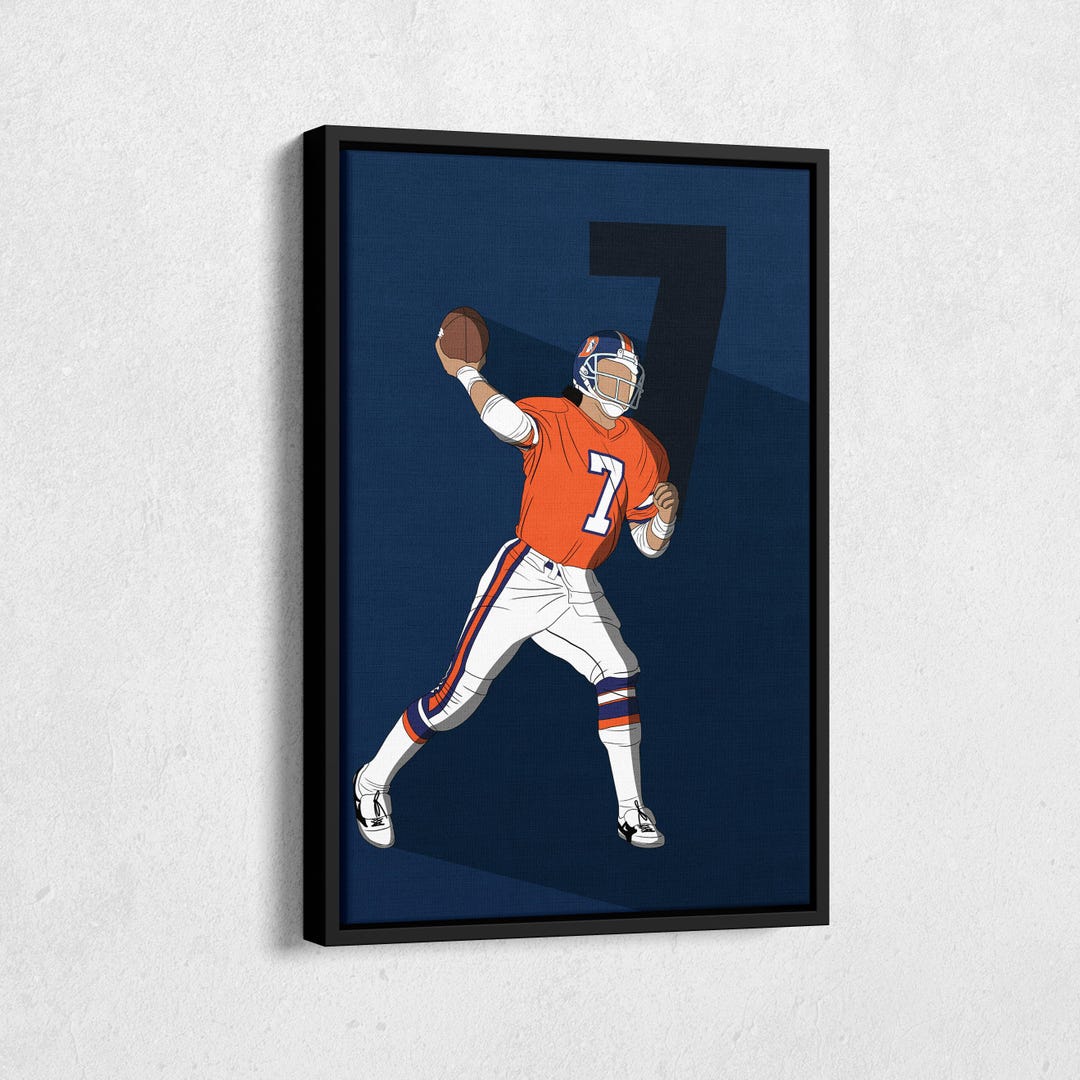 John Elway Canvas Art Denver Broncos NFL Canvas Wall Art Print Kids ...