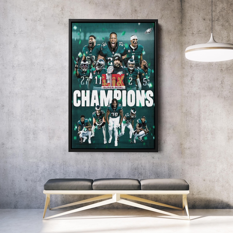 Philadelphia Eagles Super Bowl LIX Champions – Football Wall Art ...