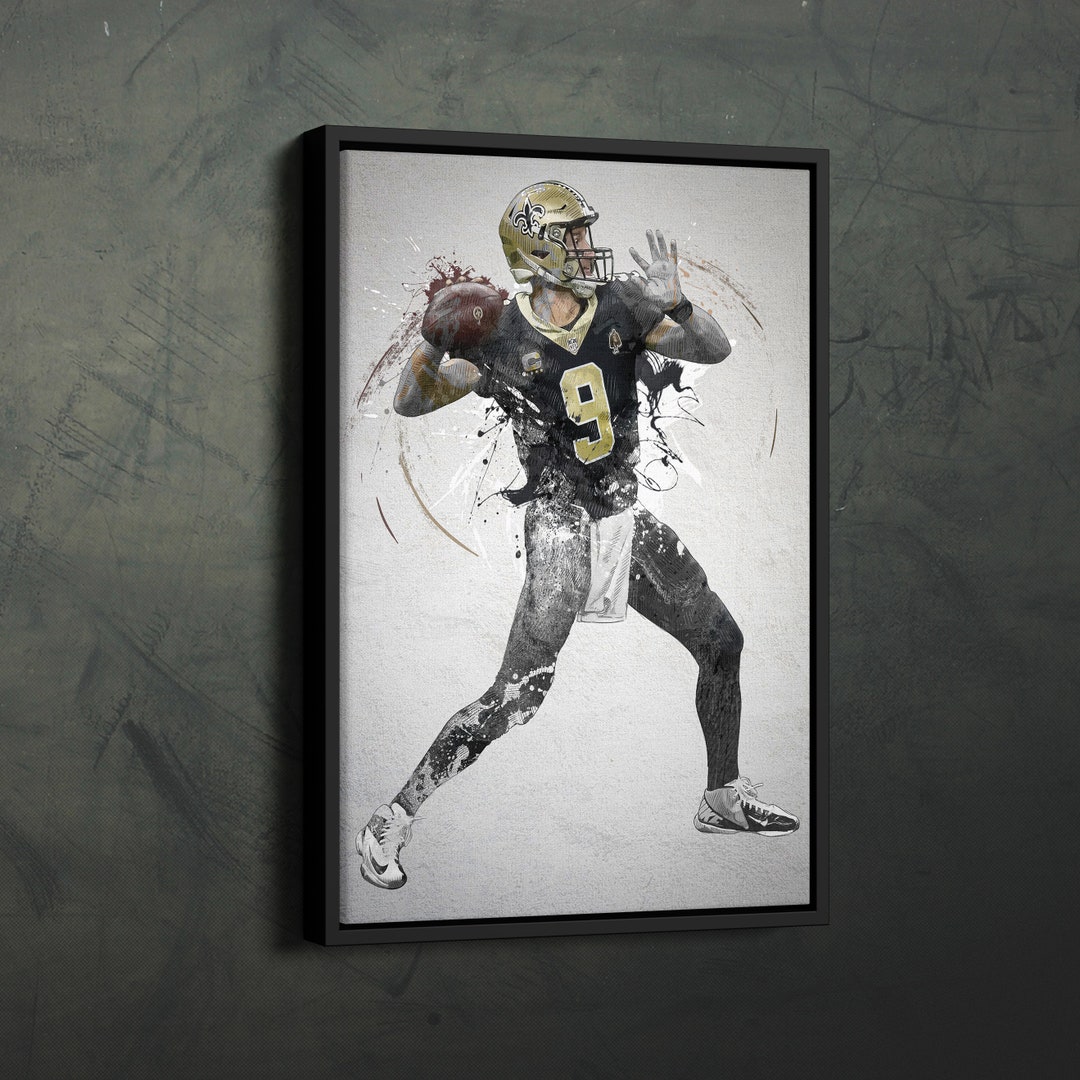 Drew Brees Poster New Orleans Saints NFL Framed Wall Art Home Decor ...