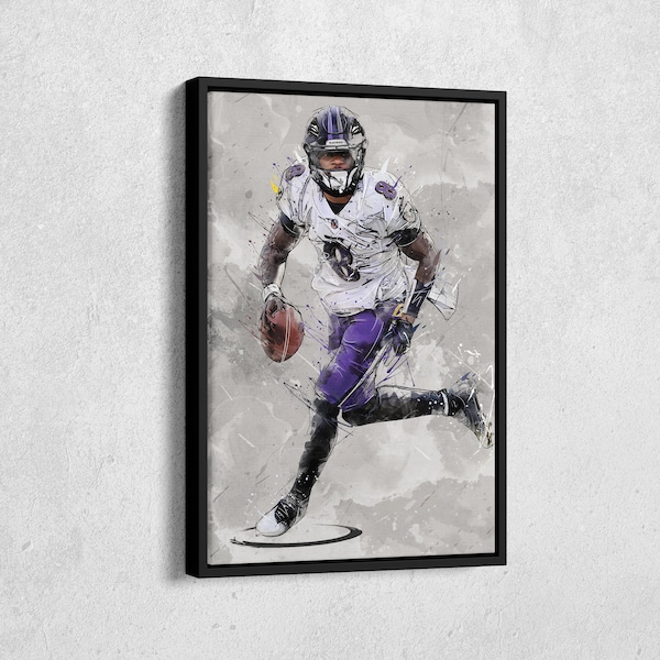 Framed Lamar Jackson - Etsy