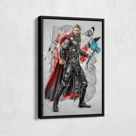 Thor Poster Marvel Comics Framed Wall Art Home Decor Canvas - Etsy