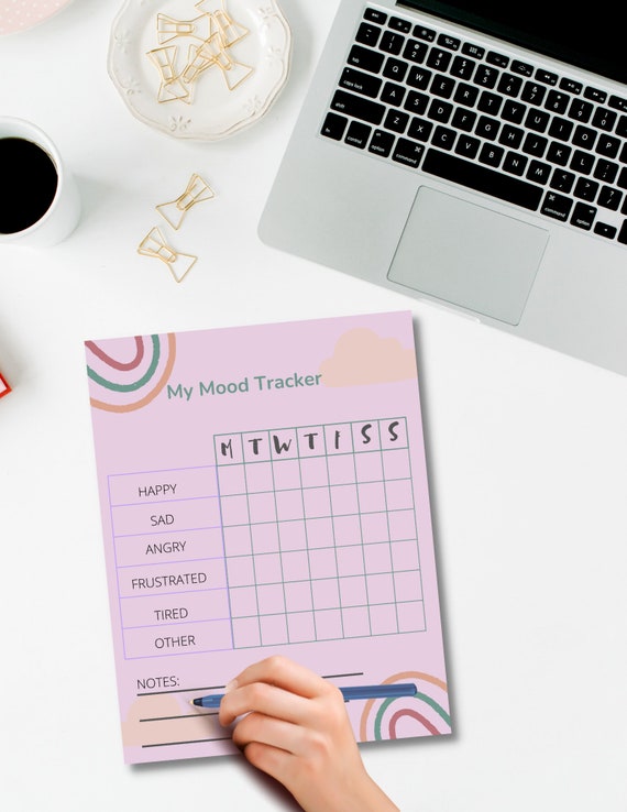 Mood Tracker Gratitude Tracker My Daily Mood Tracker - Etsy