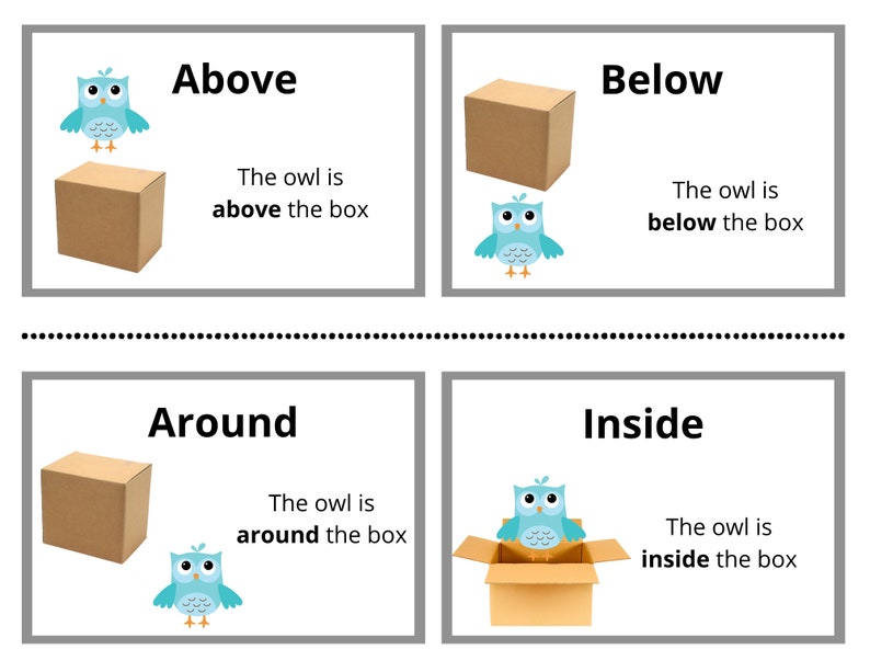 Preposition Flash Cards, Flash Cards, Learn Prepositions, Teach ...