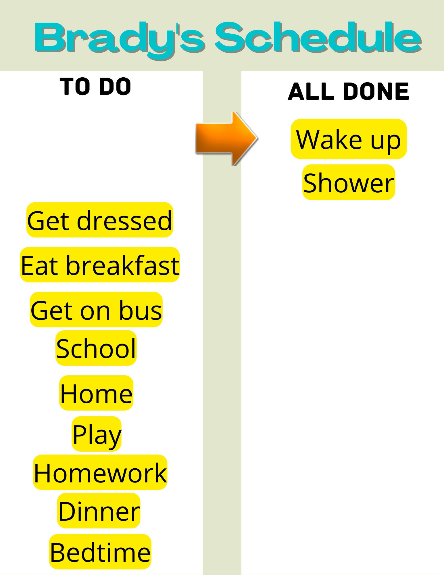 Daily Schedule, Customized Daily Schedule, Editable Daily Schedule ...