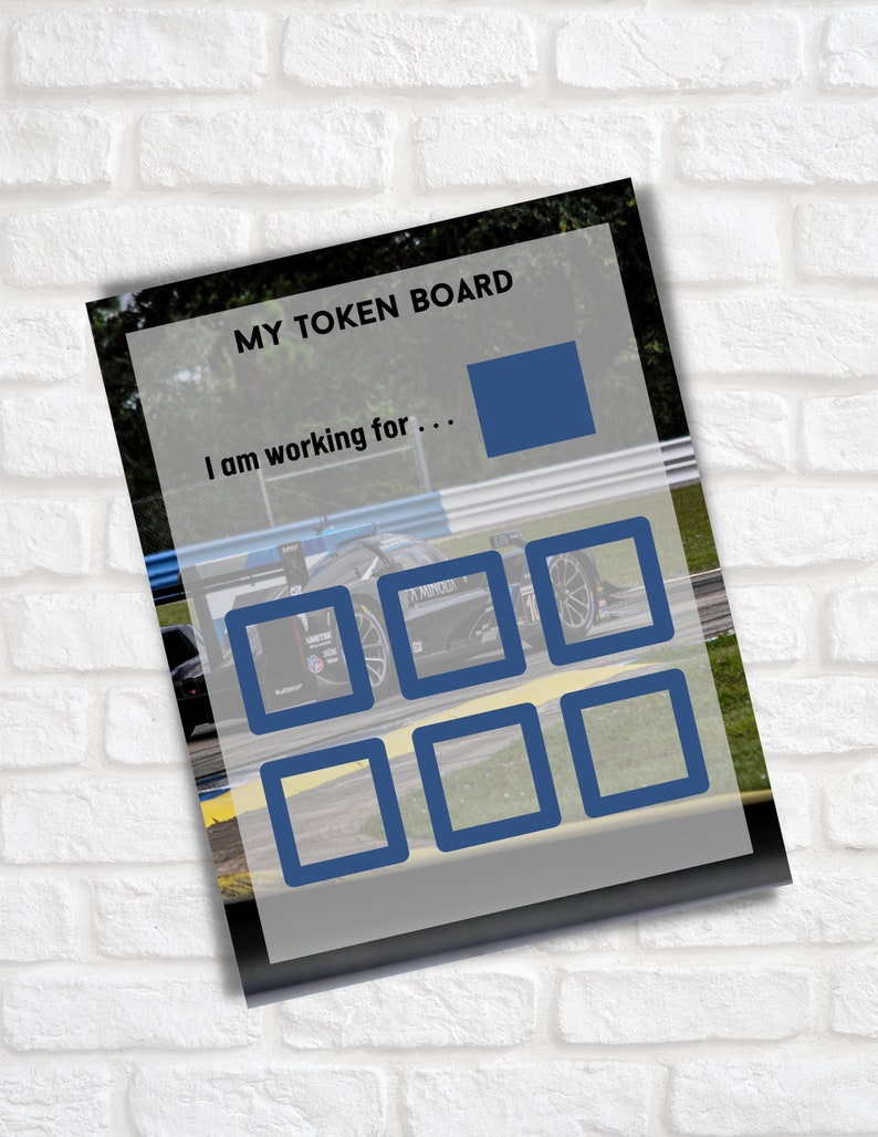 Token Board, Race Car Token Board, ABA, Applied Behavior Analysis ...