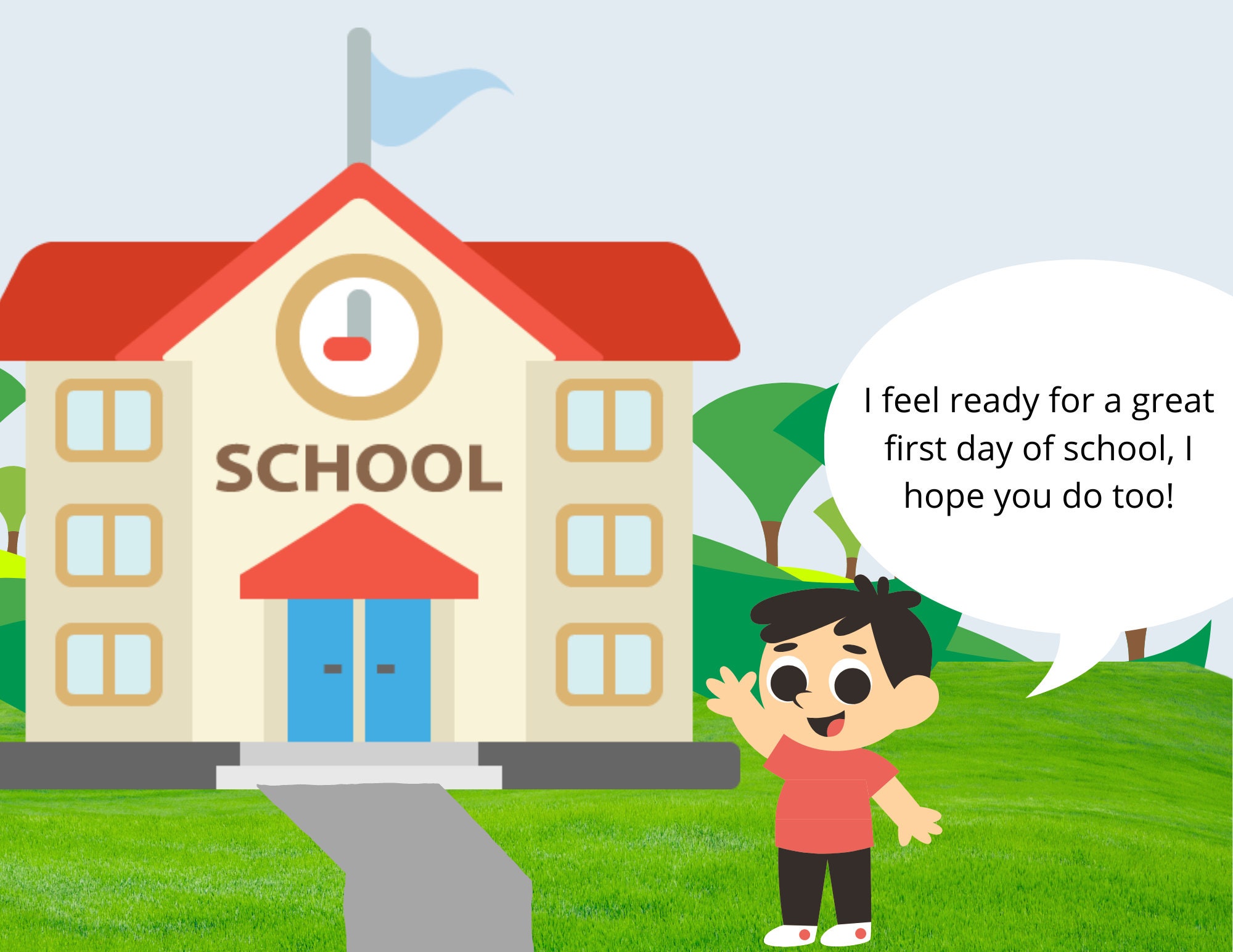 Social Story, First Day of School Social Story, Story for Anxiety ...