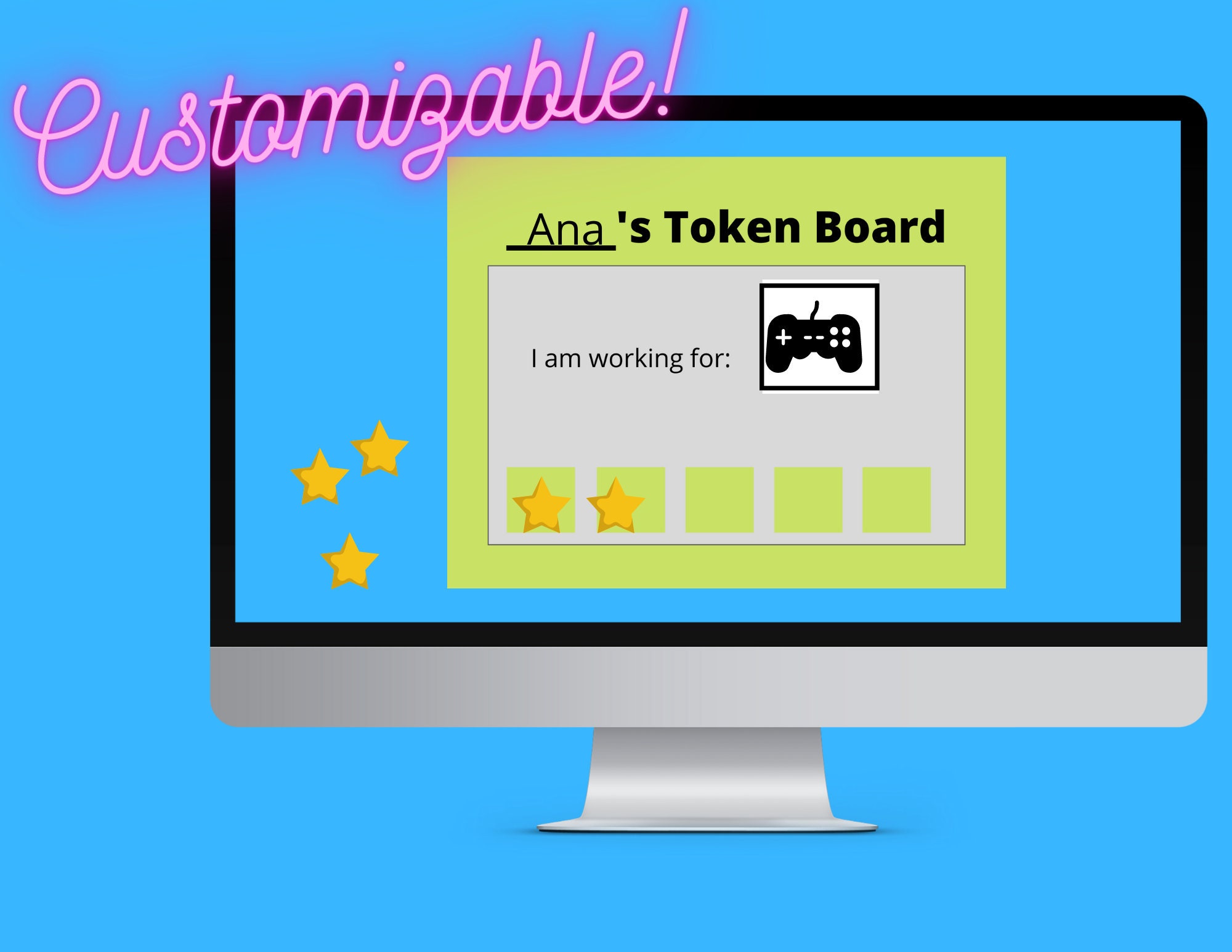 Token Board Template, Custom Token Board, ABA Token Board, Token Board ...