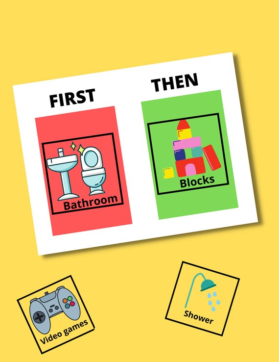 First Then Board First Then Schedule Expectations Chart - Etsy