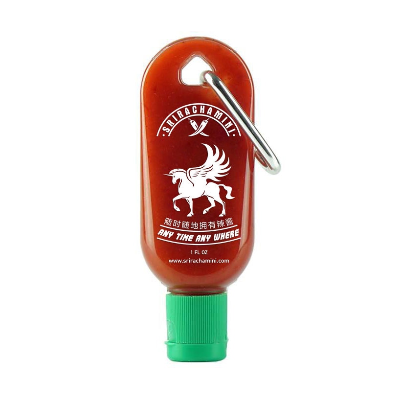 Sriracha Mini Hot Sauce Keychain Bottle 5-pack, 1oz sauce Not Included ...