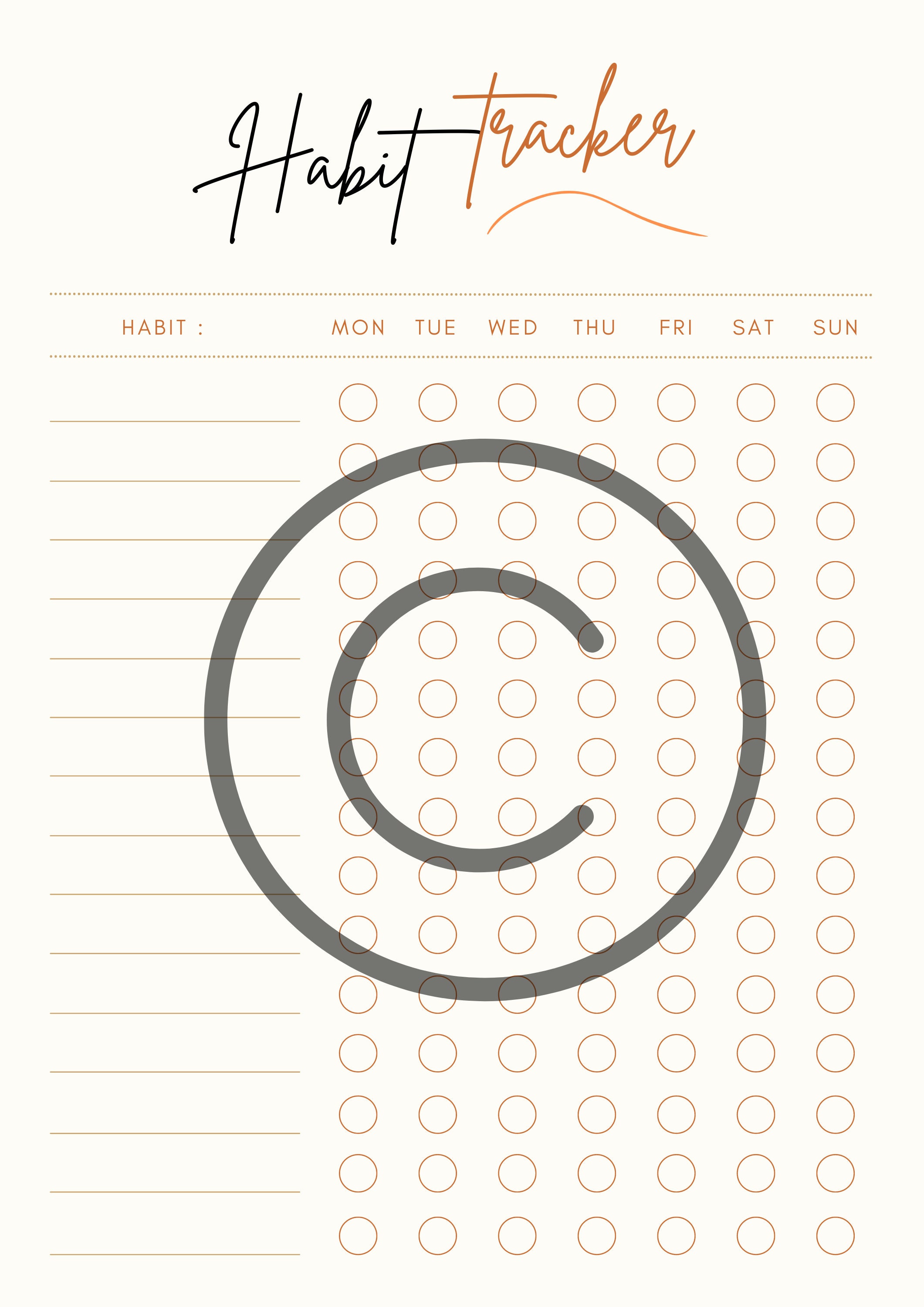 Habit Tracker Minimalist Habit Tracker Aesthetic Habit - Etsy
