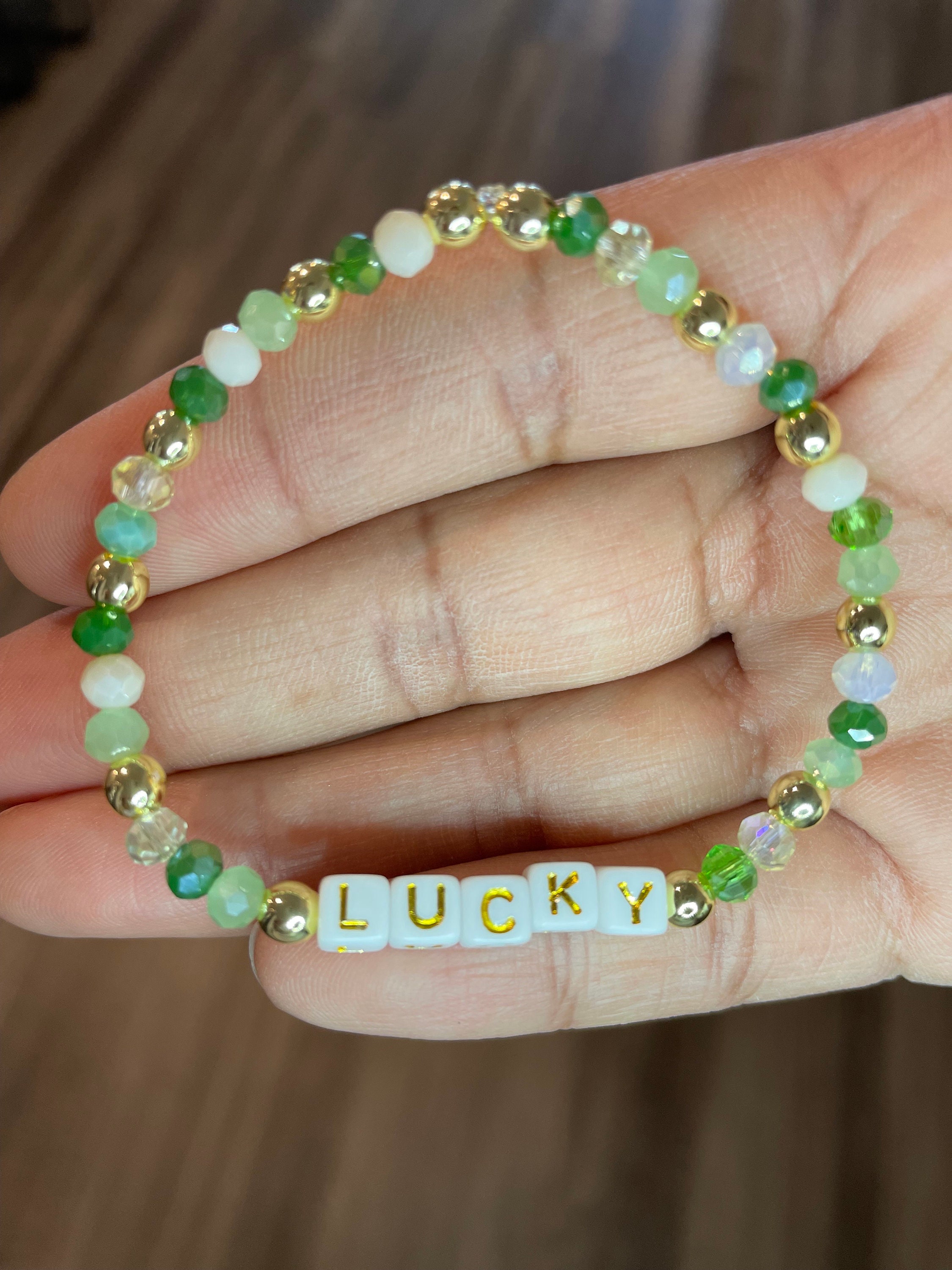 St Patricks Day Bracelet, Lucky Bracelet, Green Bracelet - Etsy