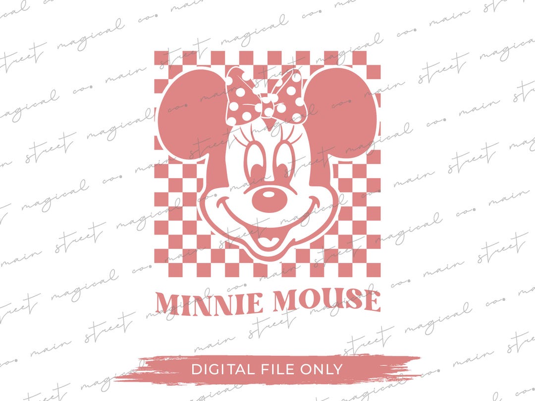 Checkered Minnie SVG - 50's and Current Minnie -family Trip Shirt - WDW ...