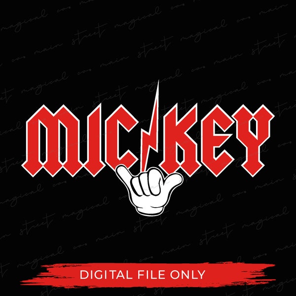 Mickey Rock N Roll Svg - Etsy
