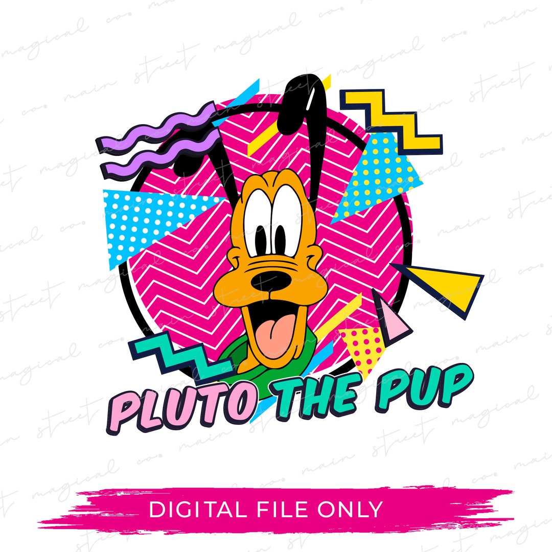 80's Pluto Png - Retro - WDW Shirt - Magical - Pdf - Png - Sublimation ...