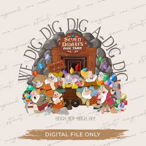 7 Dwarfs Mine Train Png - Snow White - Family Trip Shirt - WDW Shirt ...