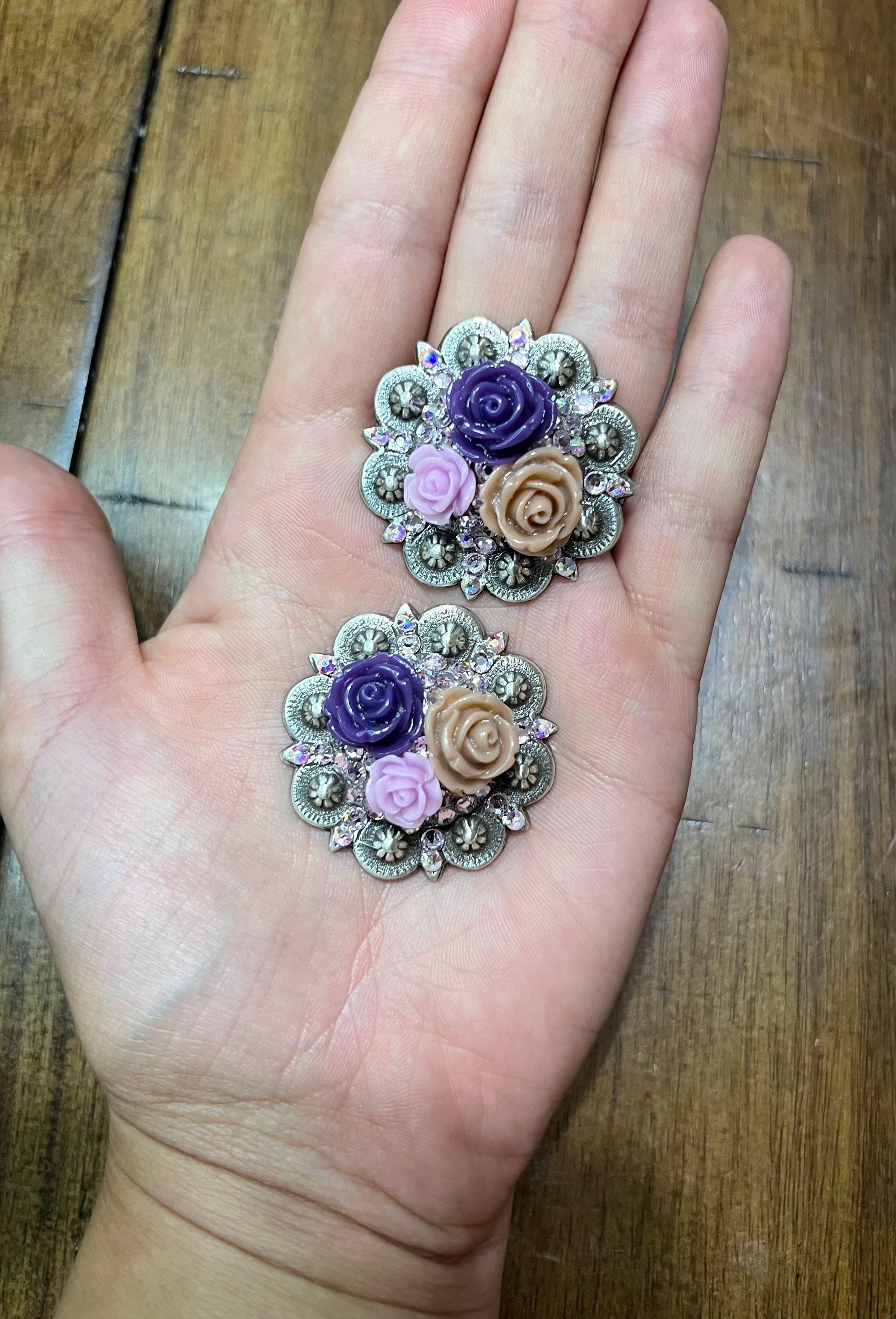 2 Large Conchos (pair) - Etsy